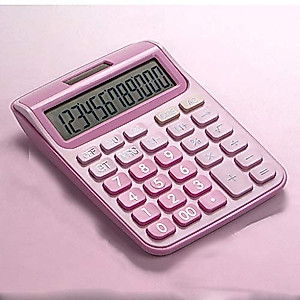MJWDP 12 Digit Desk Calculator Large Buttons Financial Business Accounting Tool Big Buttons Battery and Solar Power