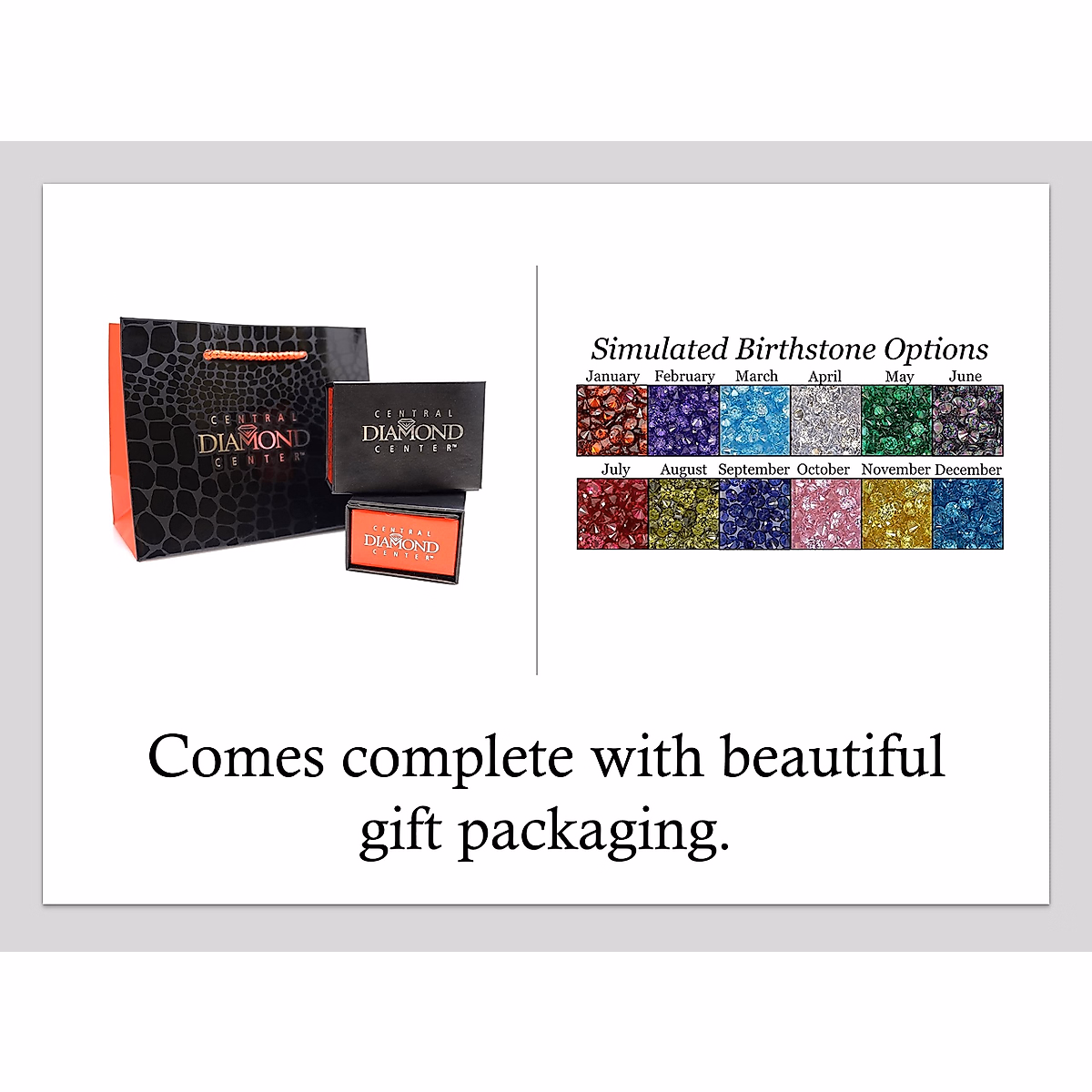 Central Diamond Center 925 Sterling Silver Lucita Solitaire Birthstone Ring w/Simulated Birthstone - March - Size 8