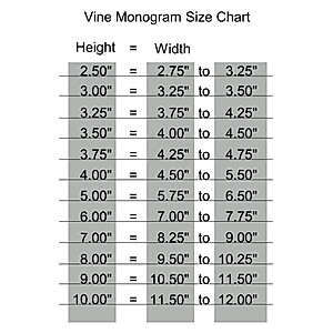 Patterned Vine Monogram Decal Sticker - 20 Pattern Options - for Cups, Tumblers, Laptops, Cars, Etc.