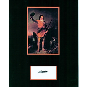 Kirkland Davy Crockett, Famous Western Hero, 8 X 10 Autograph Photo on Glossy Photo Paper
