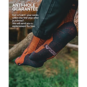 DANISH ENDURANCE Merino Wool Light Hiking Socks, Cushioned & Moisture Wicking Hiking Socks, Men, Women & Kids, 3 Pack