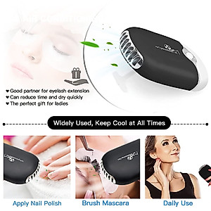 BUCICE Eyelash Extension Kit, 50ml Lash Shampoo Lash Mousse for Eyelash Extensions Cleanser, Lash Fan USB Handheld Air Conditioning Blower Fan, with Mascara Brushes Nose Brushes and Wash Bottle Set