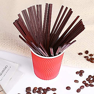 Coffee Stirrers Sticks 400 Individually Wrapped 6.7in，Disposable coffee straw stirring rod，Coffee Straw，Disposable Plastic Drink Stirrer Sticks Health and Safety Three-hole coffee straw