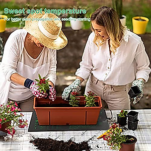 RIOGOO 2 Pack Seedling Heat Mat,Hydroponic Heating Pad Waterproof for Seed Reptile Plant with Power-Off Protection Safe and Durable 10" x 20.75"