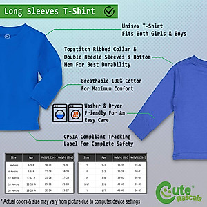 Kids Long Sleeve T Shirt Spaceship Rocket Space Cotton Boy & Girl Clothes Funny Graphic Tee Royal Blue Design Only 5 6T