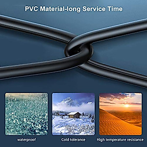 SNANSHI Outdoor Ethernet Cable 50 ft, Cat 7 Ethernet Cable 26AWG Heavy Duty CAT7 Waterproof Outdoor Direct Burial UV Resistant Internet Cable LAN Cable for Garage,POE Camera/WiFi Extender,Outbuilding