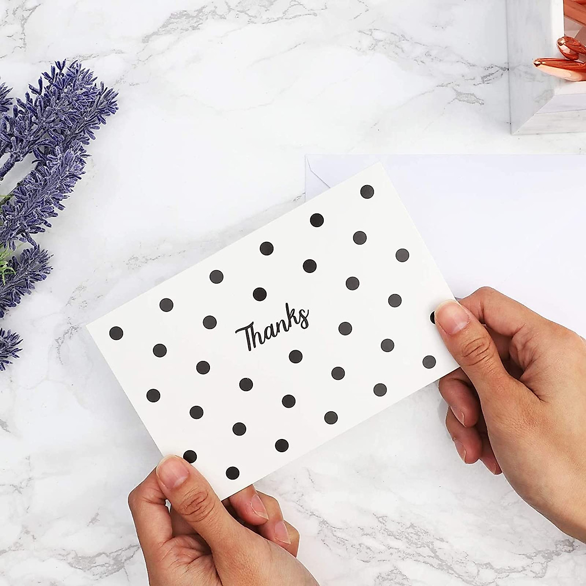 Juvale 144-Pack Bulk Thank You Cards Set with Envelopes, Blank Inside for Birthday Party, Baby Shower, Wedding, Employee Appreciation, All Occasions, 6 Assorted Designs (4x6 in)