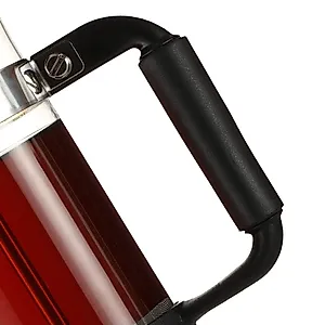 XARONF French Press Espresso and Tea Maker with Triple Filters, Stainless Steel Plunger and Heat Resistant Borosilicate Glass - Black