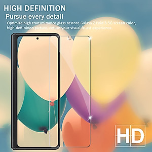 Galaxy Z Fold 3 5G Screen Protector + Camera Lens Protectors By YEYEBF, [2+2 Pack] Full Coverage Tempered Glass Screen Protector for Galaxy Z Fold 3 [Case-Friendly][Anti-Shatter][3D Glass]