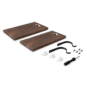 Dahey Rustic Wall Hooks for Mason Jar Lantern Wall Decor, Set of 2 Decorative Iron Hooks with Wood Boards for Hanging Sconce Candle Plants Hangers, Christmas Home Decor