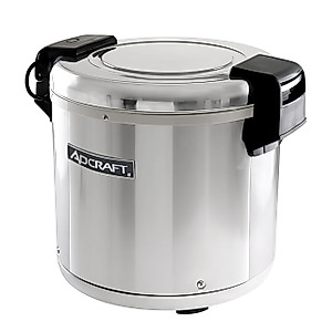 Adcraft RW-E50 50 Cup Rice Warmer with Removable Inner Pot, Stainless Steel, 100-Watts, 120v