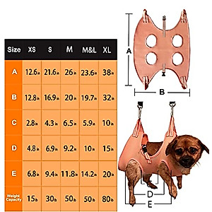 Fotiluck Pet Dog Grooming Hammock for Dogs & Cats, Dog Hammock for Grooming Dog Grooming Harness Bag with Nail Clippers Dog Sling Dog Hanging Harness for Nail Trimming (Cat & Small Dog)