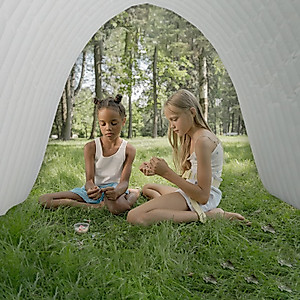 xmaybang Inflatable Tunnel Sports Tunnel Entrance with Blower Football Tunnel Tent Entryway for Business Advertise Party Exhibition Promotion Street,Shop,Supermarket,School(White, 24 x 10 x 8FT)