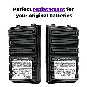 Vineyuan 7.2V 1500mAh FNB-V83 Replacement Battery for Yaesu Vertex VX-410 VX-420 VX-417 VX-160 VX-168 VX-428 VX-429 VX-250 FT-60R FT-250R Two Way Radio Battery