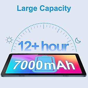 Tibuta Android Tablet 10 Inch, Octa-Core Android 12 Tablet with 7000mAh Battery (Max 14-Hour), 4GB+64GB ROM Gaming Tablets, 10.1 in HD Large Screen Tablet Build in 5+8MP Camera/WiFi/GPS/BT