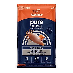 Canidae Pure Limited Ingredient Premium Senior Real Chicken, Sweet Potato & Garbanzo Bean Recipe Dry Dog, 22 lbs, Grain Free