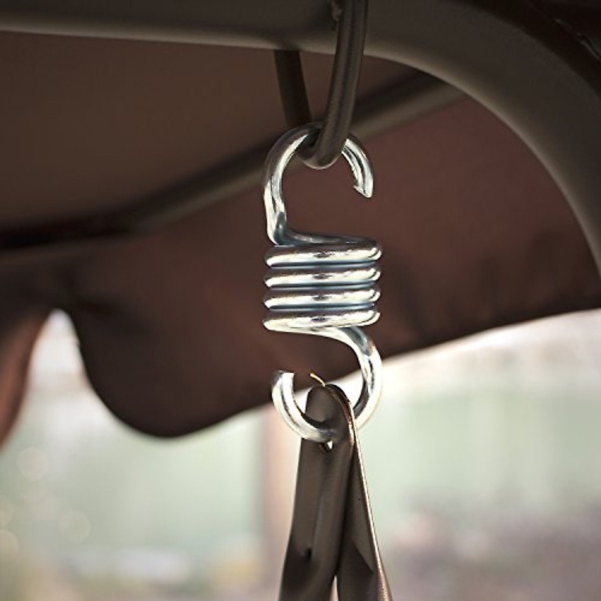 Outdoor Swing Chair 3 Person Patio Swing Chair Cushion with Stand Glider Hammock Bench with Canopy Seating Backyard Furniture Steel Frame