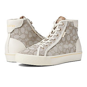 Coach Citysole Jacquard High-Top Platform Beige 7.5 B (M)