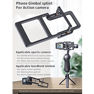 FEICHAO Camera Gimbal Conversion Splint Stabilizer Compatible for DJI Zhiyun Feiyu MOZA DJI, Gopro Hero 9 8 7 6 5 (Metal)