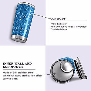 20oz Tumbler Bottle with Lid and Straw Hanukkah Stars Of David Insulated Coffee Ice Cup Vacuum Stainless Steel Shaker Bottle Travel Mug Water Cup Gifts