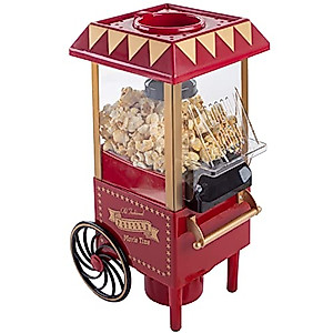 Air Popper Popcorn Maker – Vintage-Style Countertop Popper Machine with 6-Cup Capacity by Great Northern Popcorn Company (Red)