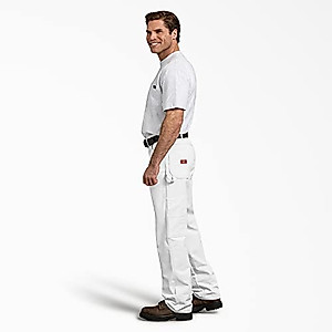Dickies mens Relaxed-fit Painter's work utility pants, White, 34W x 30L US