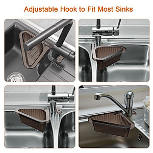 COSOOS 2 Stretchable Sink Drain Baskets for Most Kitchen Sinks, Swan Strainer Basket for Draining Residuum, Washing Fruit, Drip Drying Sponge, Easy to Clean, Kitchen Gadgets