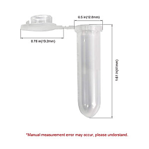 ULAB Scientific Autoclavable Microcentrifuge Tubes 2ml with Hinged Lid, Falcon Tube, Frosted Writing Area, Polypropylene Graduated, Pack of 500, UCT1004