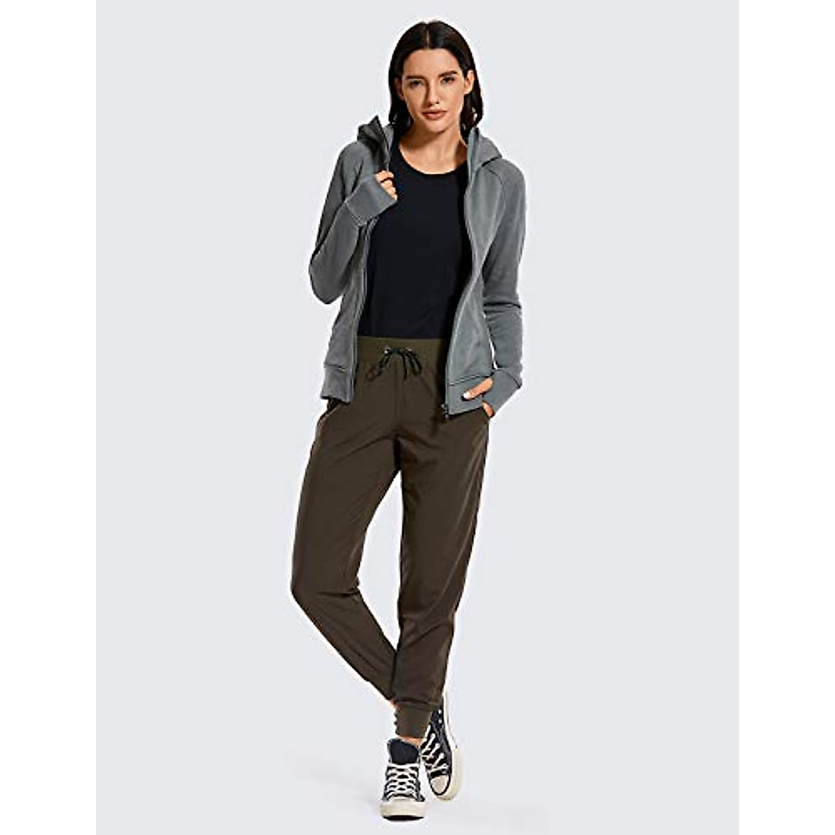 CRZ YOGA Women's Pima Cotton Workout Tank Tops Loose Fit Yoga Sleeveless Shirts Muscle Tank Black Small