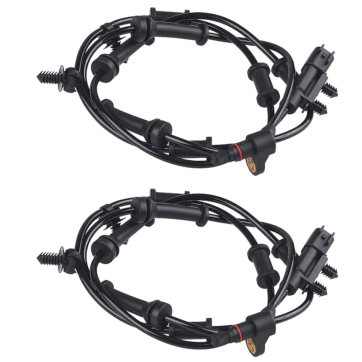 WMPHE 2 Pcs ABS Wheel Speed Sensor Compatible with Jeep Wrangler 3.6L 3.8L 2007 2008 2009 2010 2011 2012 2013 2014 2015 2016 2017, Replacement for 68003281AC 68003281AA, Front Left & Right ABS Sensors