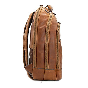 Frye mens Logan Multi Zip Backpack, Cognac, One Size US