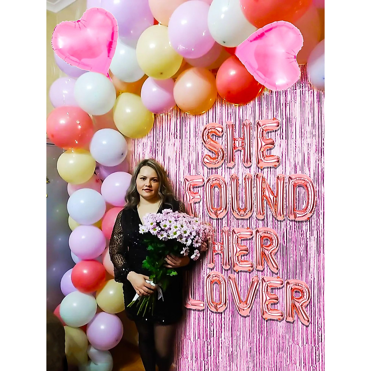 LaVenty She Found Her Lover Banner Balloon Taylor Bachelorette Party Decorations Rainbow Lover Bachelorette Party Decorations Bridal Shower Decorations