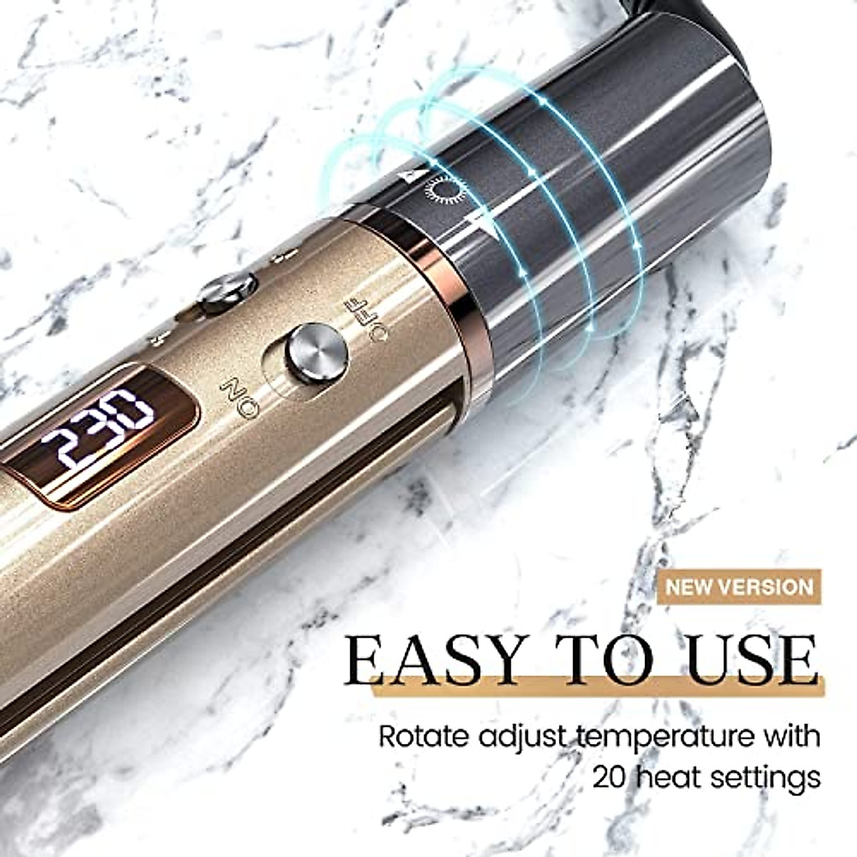 FURIDEN Hair Straightener and Curler 2 in 1, Flat Iron Curling Iron in One, Flat Iron Hair Straightener, No Frizz | Long-Lasting Finish