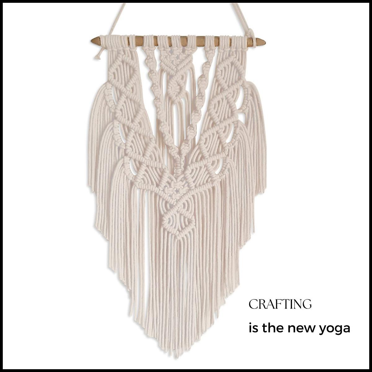 NGHTMRKT Macrame Kit, DIY Macrame Kits for Adult Beginners, Macrame Wall Hanging Kit, 220 Yards Macrame Cord, Wooden Dowel