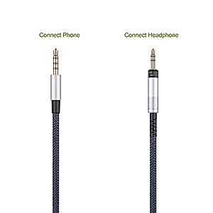 Audio Replacement Cable with in-Line Mic Remote Volume Control Compatible with Sennheiser HD598 HD598 SE, HD518 HD598 Cs, HD599 HD569 HD579 Headphone, Audio Cord Compatible with Samsung Galaxy Huawei