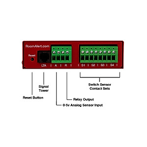 Room Alert 12S Advanced Proactive Environment Monitor – Built-in Temperature Sensor, Supports SSL/TLS, 2048-bit Encryption, SNMP v3, 12 Sensors, 24/7 Alerting & Reporting, Made in USA