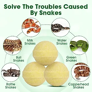 Snake Repellent for Yard Powerful 10 Pack Snake Away Repellent for Outdoors Plant-Based Ingredients Snake Repellent Balls Pet & Kid Friendly