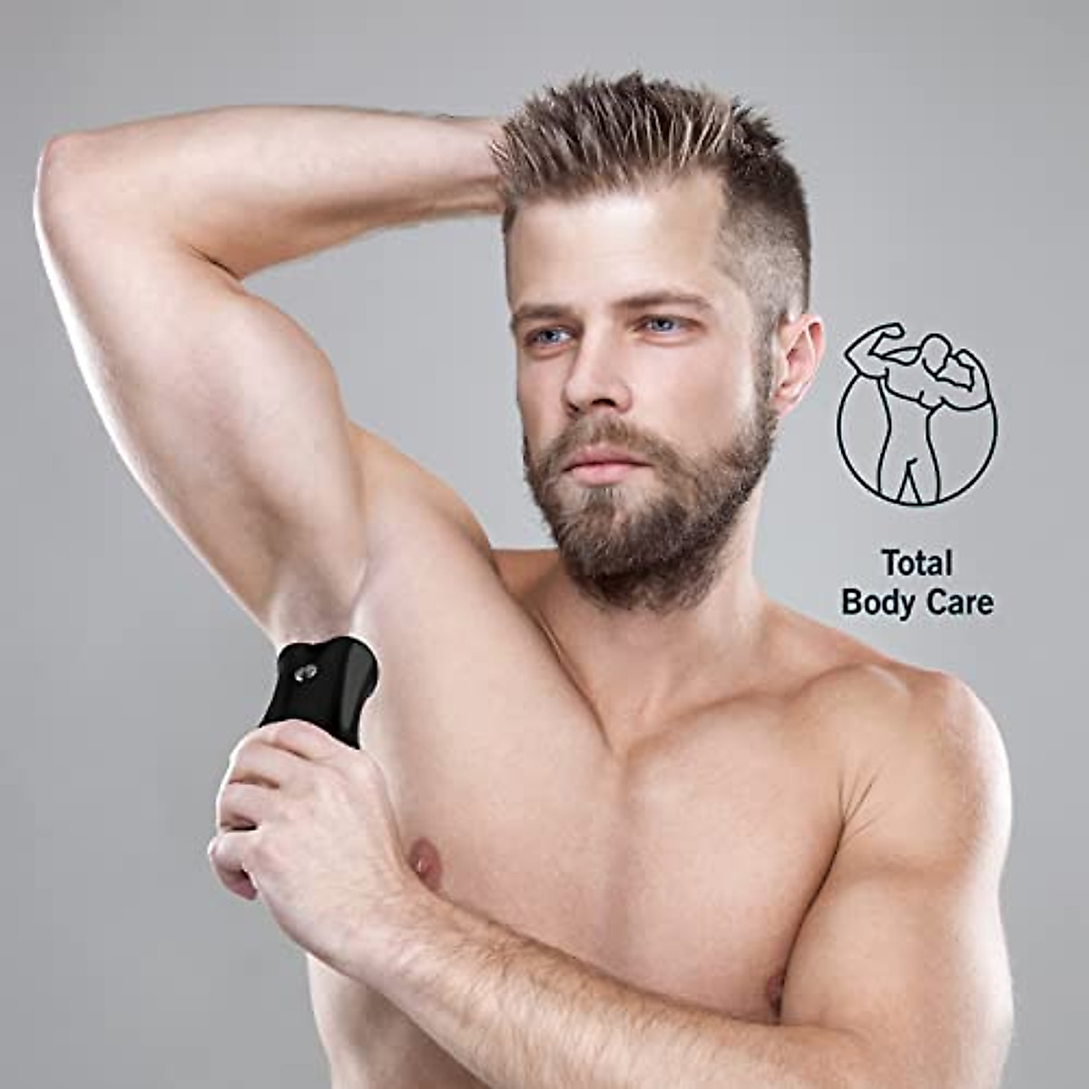 Perry Ellis Mens Electric Shaver with Twin Rotary Blades | Portable, Cordless, Travel Electric Razor for Men | USB Rechargeable Shaver | IPX5 Water Resistant | Flexible Floating Shaving Heads (Black)