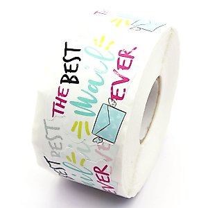 The Best Mail Ever Stickers,Thank You Stickers,Handmade Stickers,Small Shop Stickers,Envelopes Stickers for Small Business, Online Retailers,Handmade Goods,500 Labels Per Roll