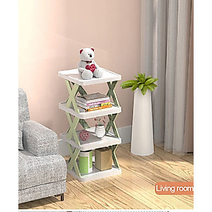 Shoe Rack - Shoe Organizer 5 Tiers for Closet Narrow， Plastic Shoe Rack Storage Organizer for Entryway, Space Saving Shoe Stand Cabinet for Bedroom Cloakroom Hallway Garage. (Light Green)