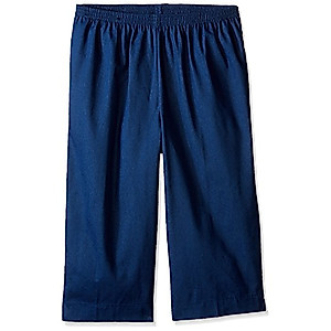 Alfred Dunner womens All Around Elastic Waist Denim Plus Capris Pants - Elastic Waist jeans, Blue, 24 US