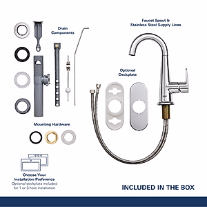 GROHE 23837000, Veletto Single-handle 4 Centerset Bathroom Faucet, Chrome