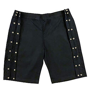 Inspired Comforts Men's/Unisex Tearaway Post Surgery Recovery Shorts with Pockets |Hidden Easy Open Side Snaps | Adjustable Elastic |100% Cotton | XL, Navy