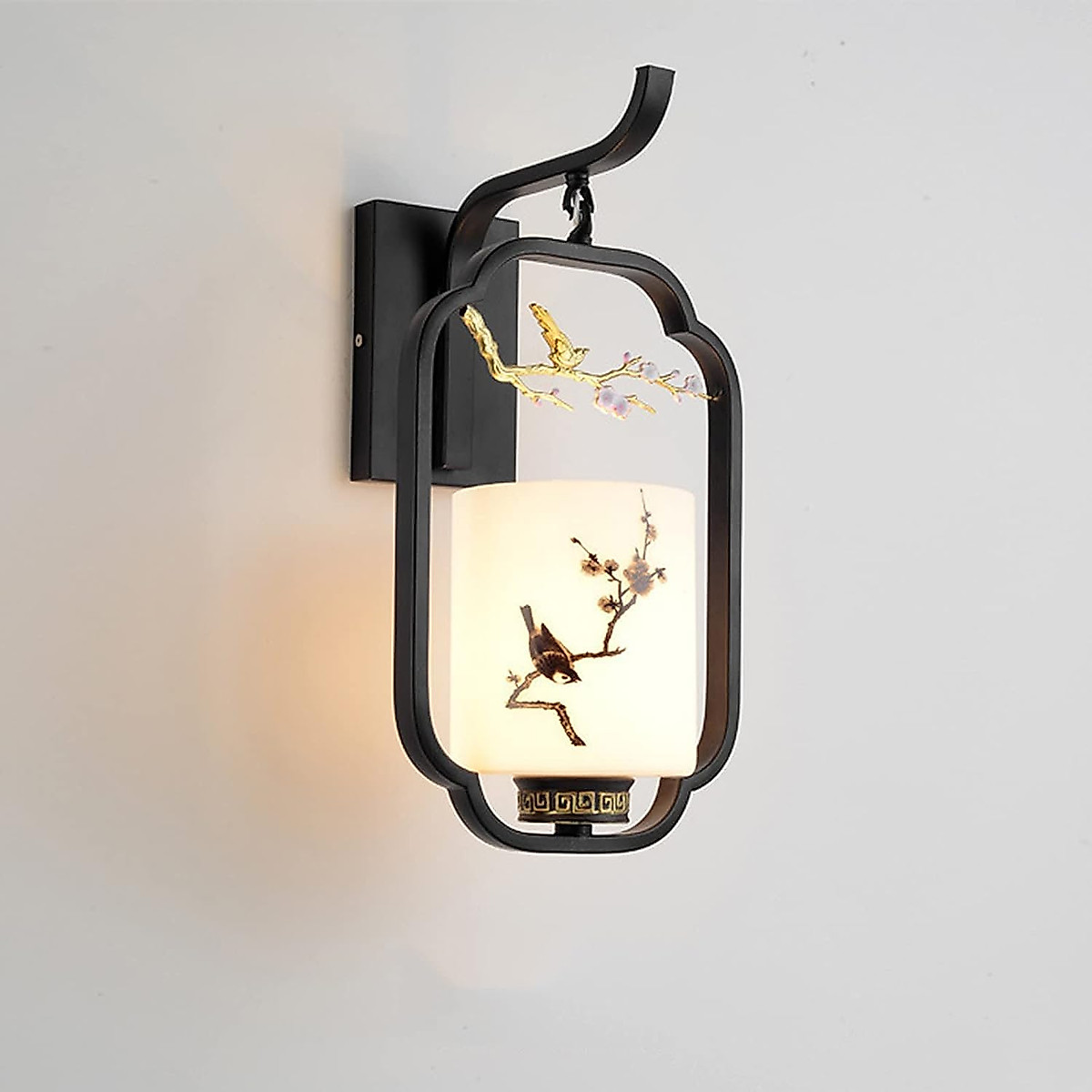 Dxb-shop Wall Sconces, Chinese Style Flower and Bird Creative Wall Lamp, Bedside Chinese Style Decorative Sconce Light, Living Room TV Background Wall Aisle Lamp,for Bedroom, Entryway, Dining Room,