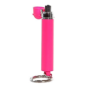 Mace Brand Mini Keychain Pepper Spray (Pink Hard Case) – Accurate 5’ Powerful Pepper Spray, Flip Top Safety Cap – Great for Self-Defense, Refillable with a Mace Refill Unit,Hot Pink