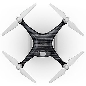 Design Skinz Design Skinz Black Wood Texture Full-Body Wrap Decal Skin-Kit Compatible with The Drone DJI Phantom 2