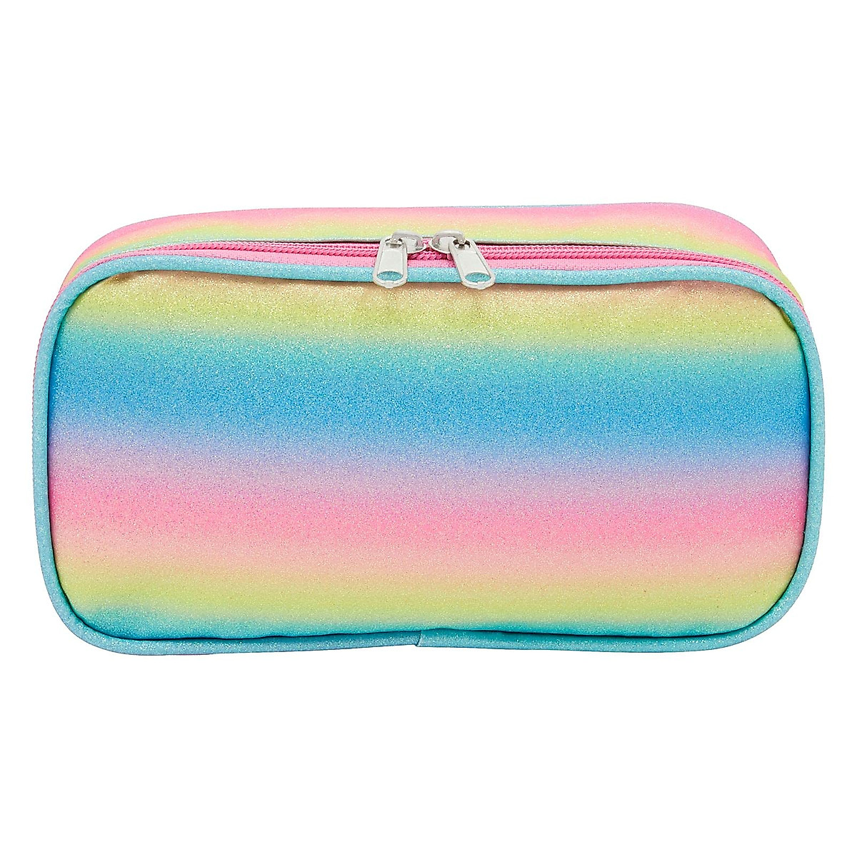 Rainbow Glitter Pencil Case for Girls School Supplies (9 x 4.6 in)