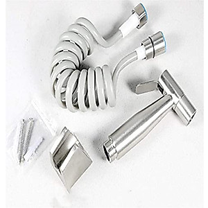 JIYTG Stainless Steel Portable Spray Kit 304 Stainless Steel Bidet Sprayer Toilet Spray Gun Faucet Booster Bidet Sprayer