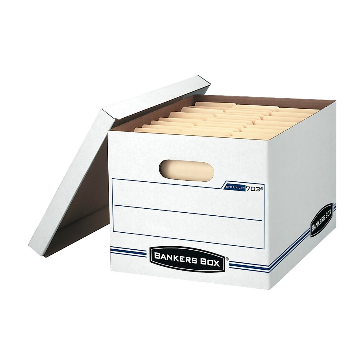 Bankers Box STOR/FILE Storage Boxes, Standard Set-Up, Lift-Off Lid, Letter/Legal, 6 Pack (57036-04)