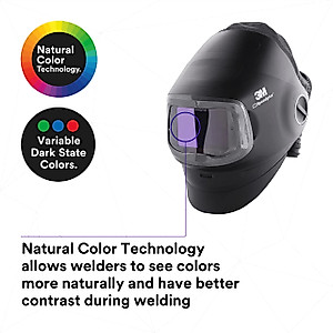3M Speedglas Heavy-Duty Welding Helmet G5-01 with G5-01TW ADF and Adflo High-Altitude PAPR Assembly, Bluetooth, Natural Color Technology, 46-1101-30i , Black